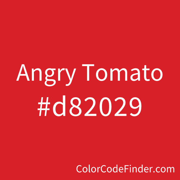 Angry Tomato Color Code is #d82029