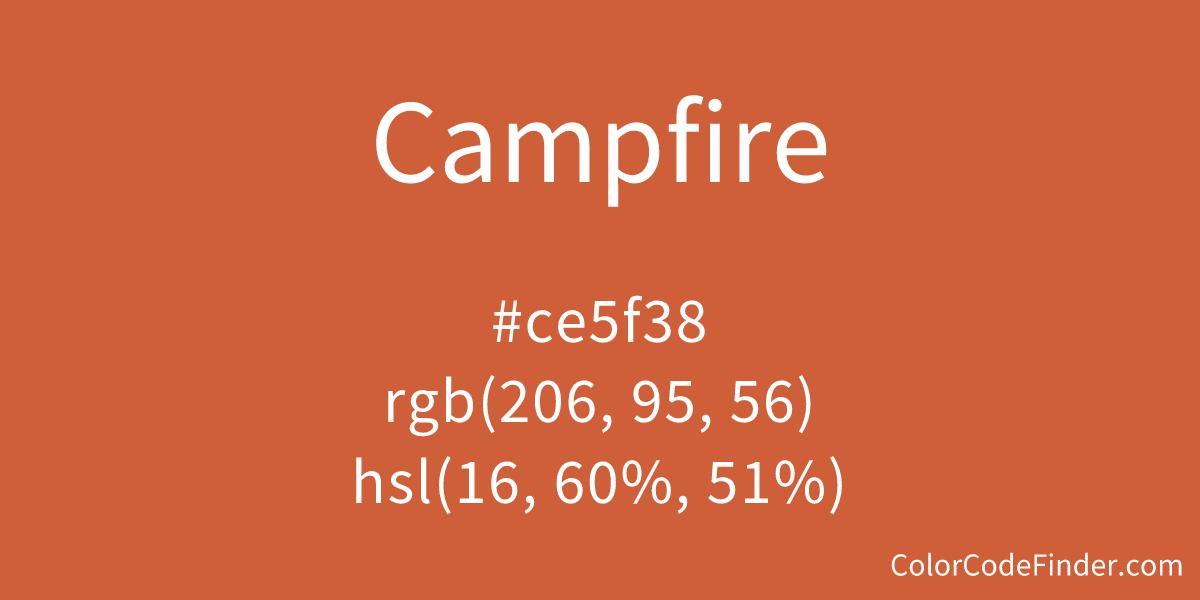 Campfire Color Code is #ce5f38