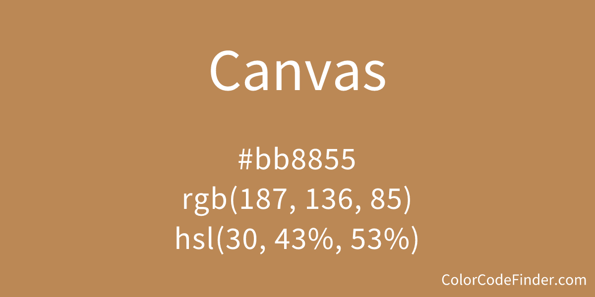 Canvas Color Code is #bb8855