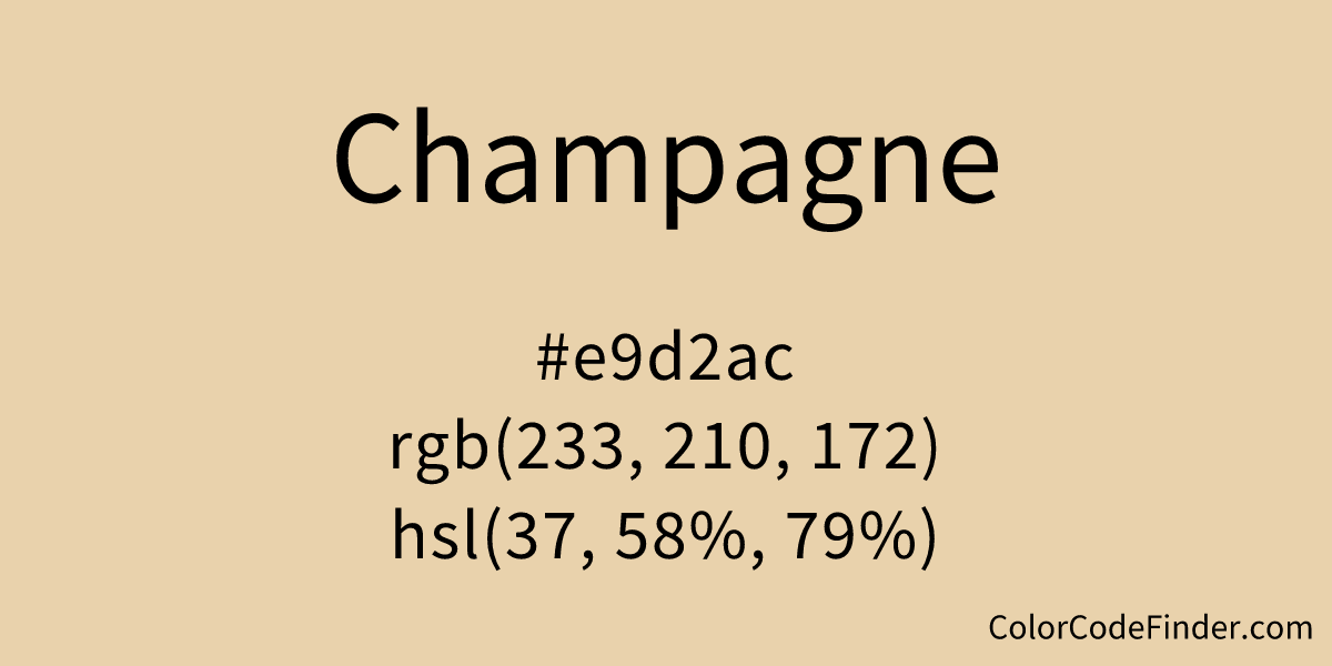 Champagne Color Code is #e9d2ac