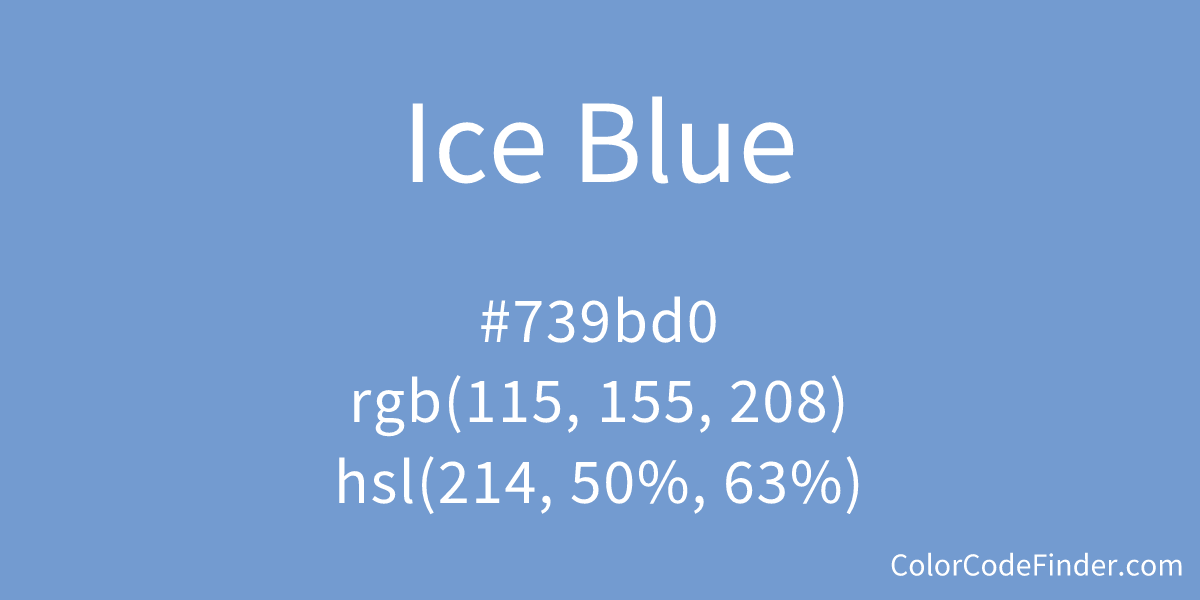 Ice Blue Color Code is #739bd0