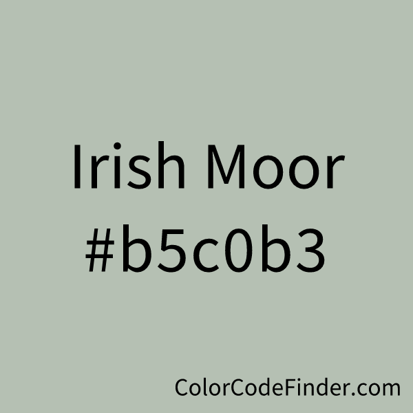 Irish Moor Color Code is #b5c0b3