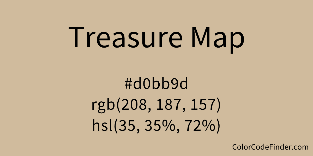 Treasure Map Color Code is #d0bb9d